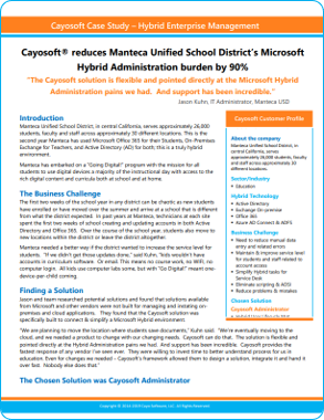 Cayosoft reduces Manteca Unified School District’s Microsoft Hybrid ...