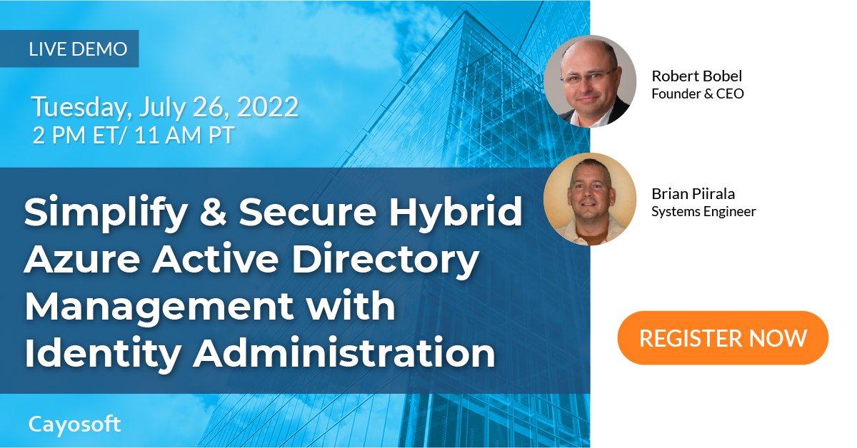 Live Demo: Simplify and Secure Hybrid Azure Active Directory Management ...