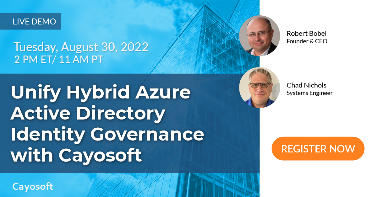 Live Demo: Unify Hybrid Azure Active Directory Identity Governance with ...